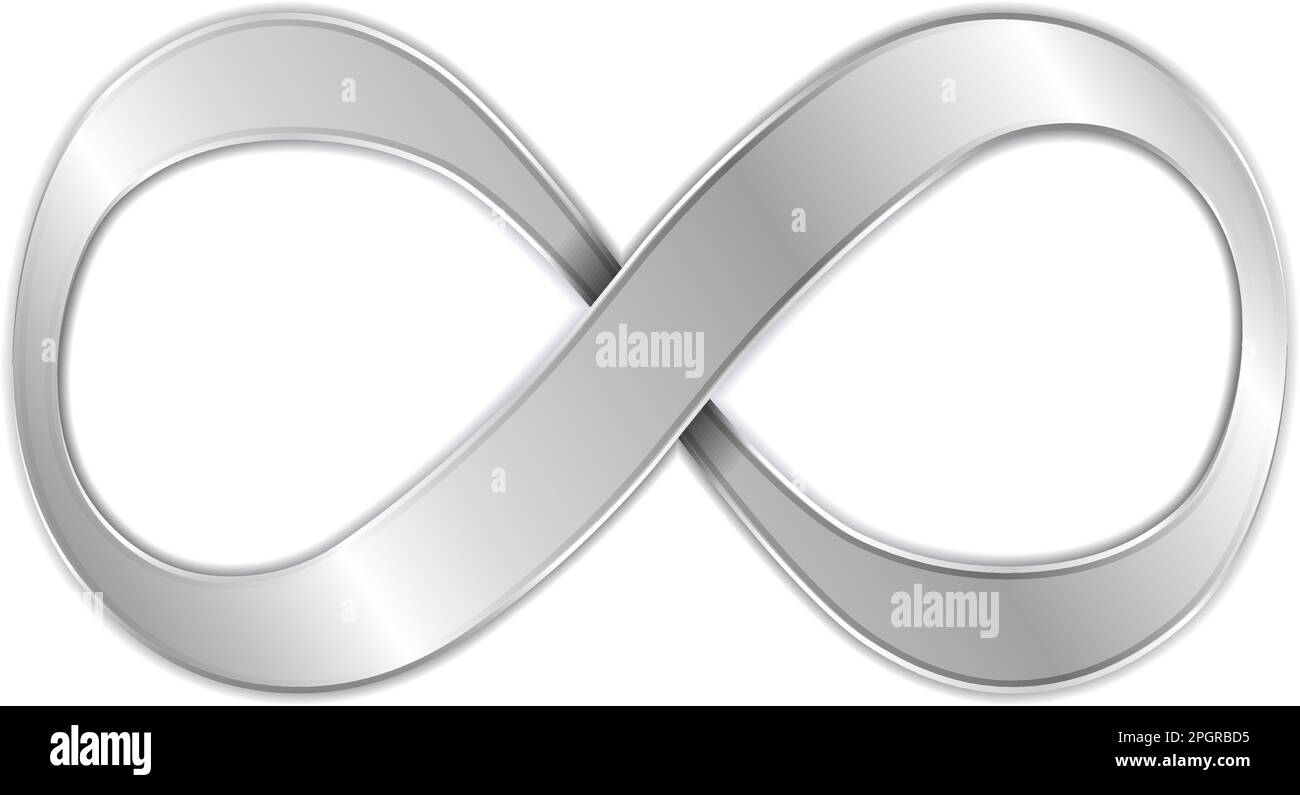 Metallic infinity symbol, vector eps10 illustration Stock Vector Image ...