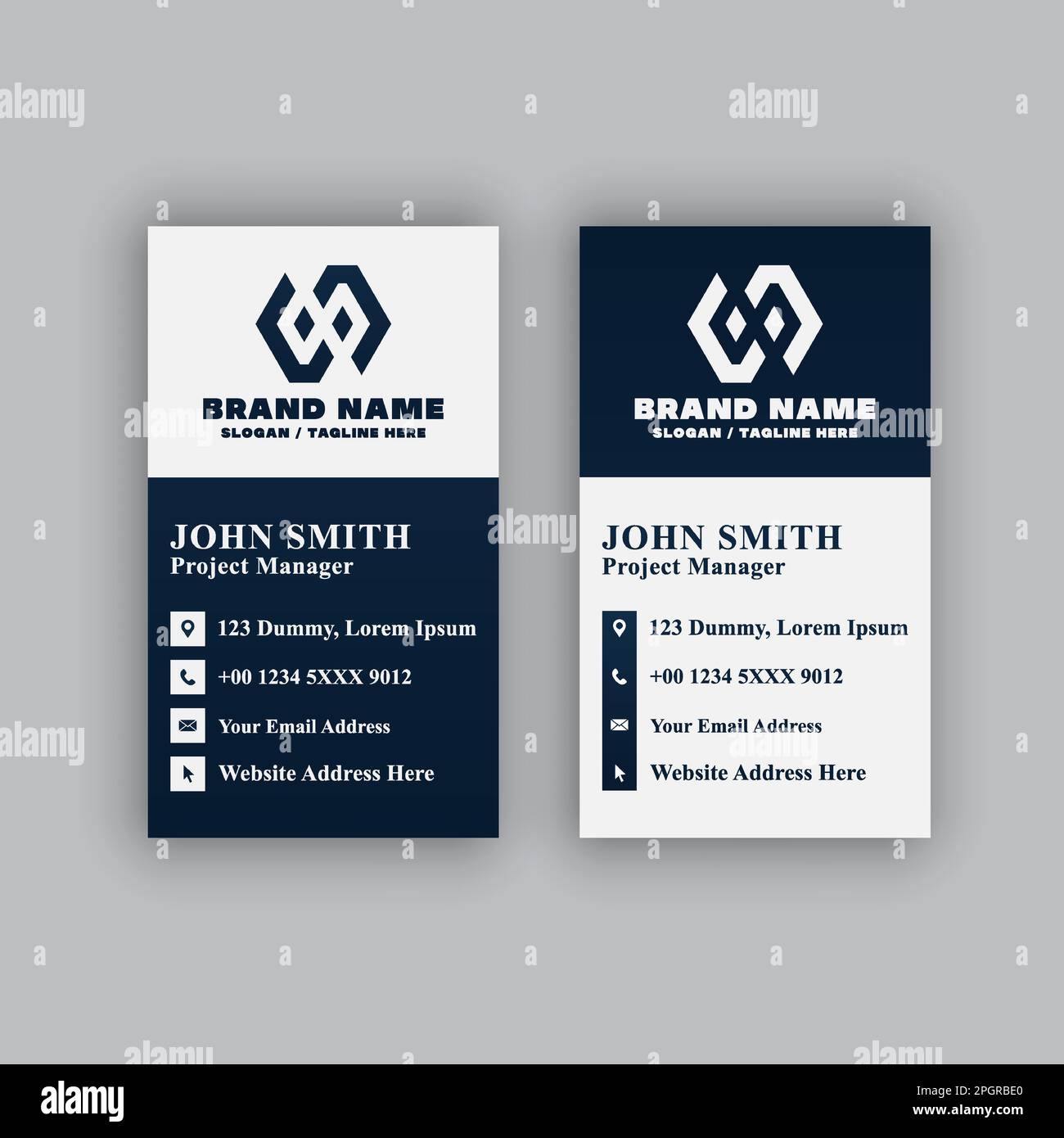 Simple, modern and elegant business card design template. Editable ...