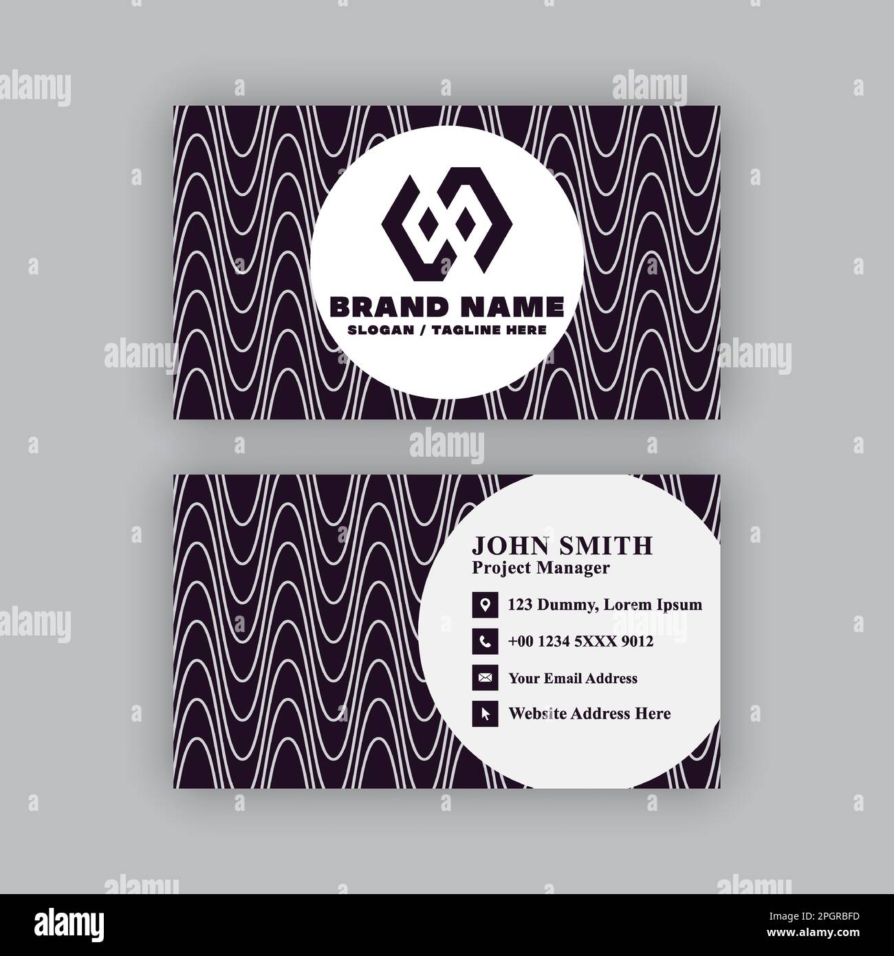 Simple, modern and elegant business card design template. Editable ...