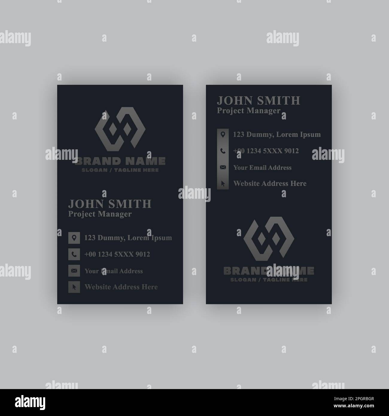 Simple, modern and elegant business card design template. Editable ...