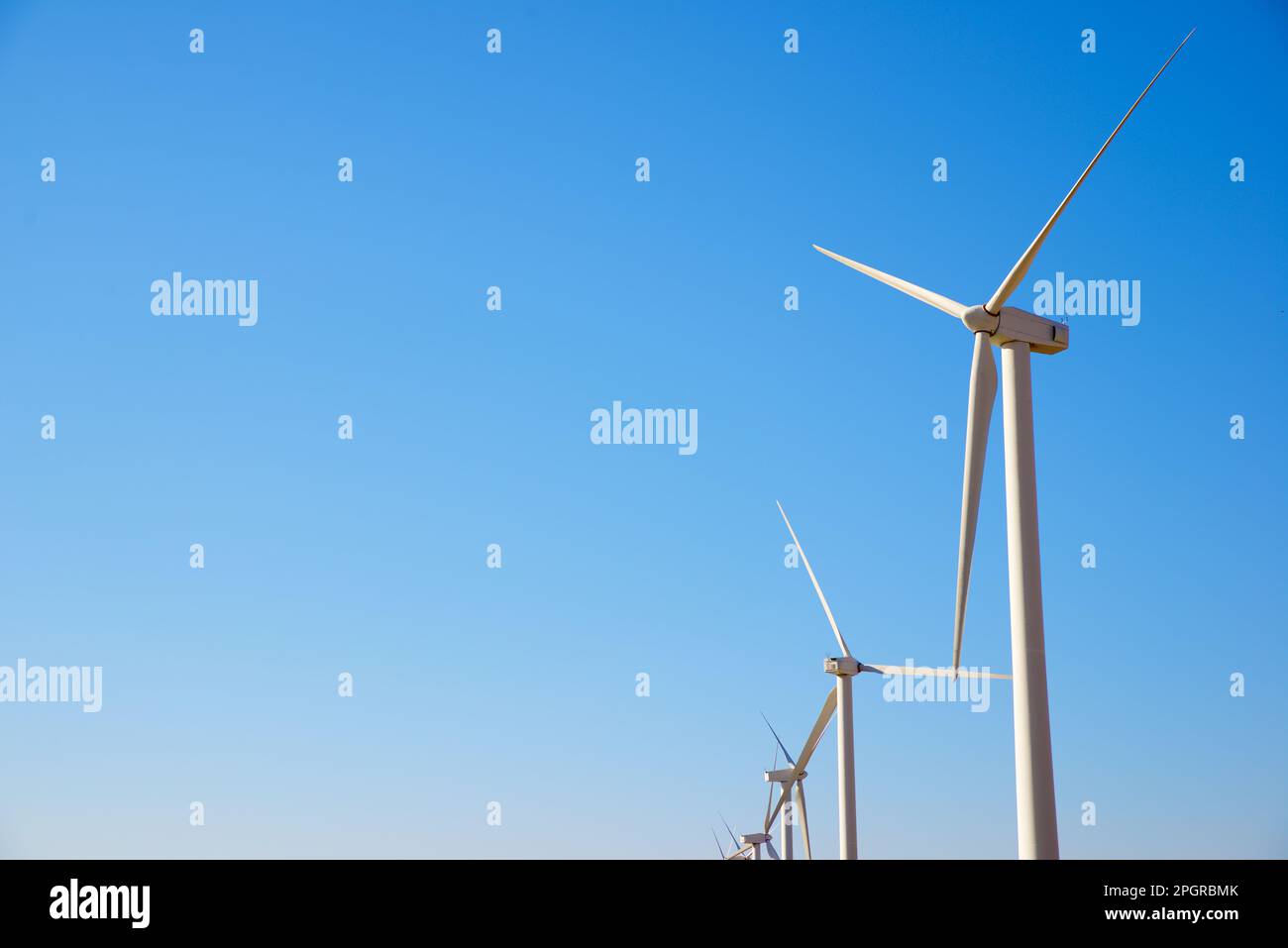 Wind turbine generators for clean electrical energy production Stock ...