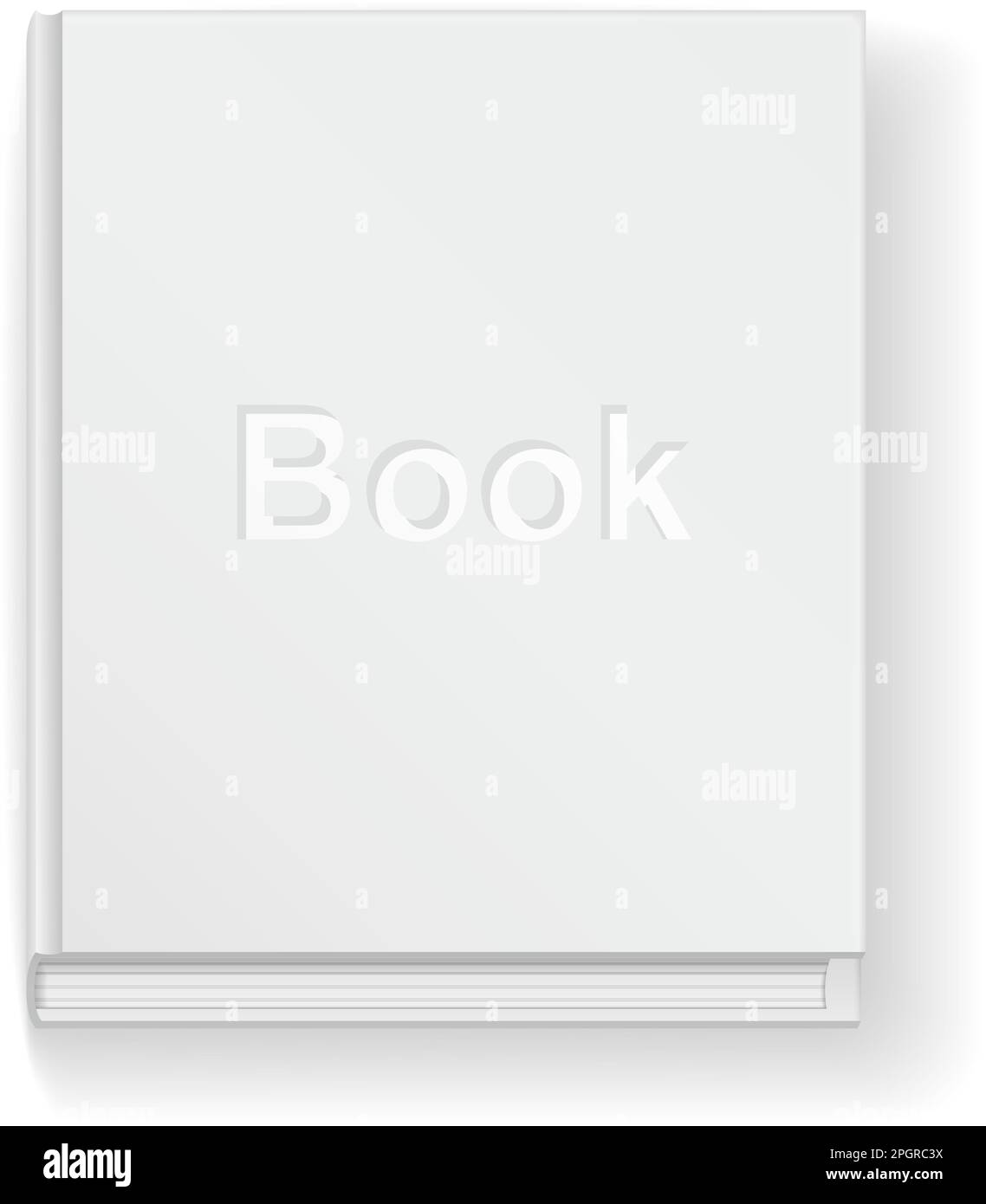 Template of a closed book on white background, top view, vector eps10 ...