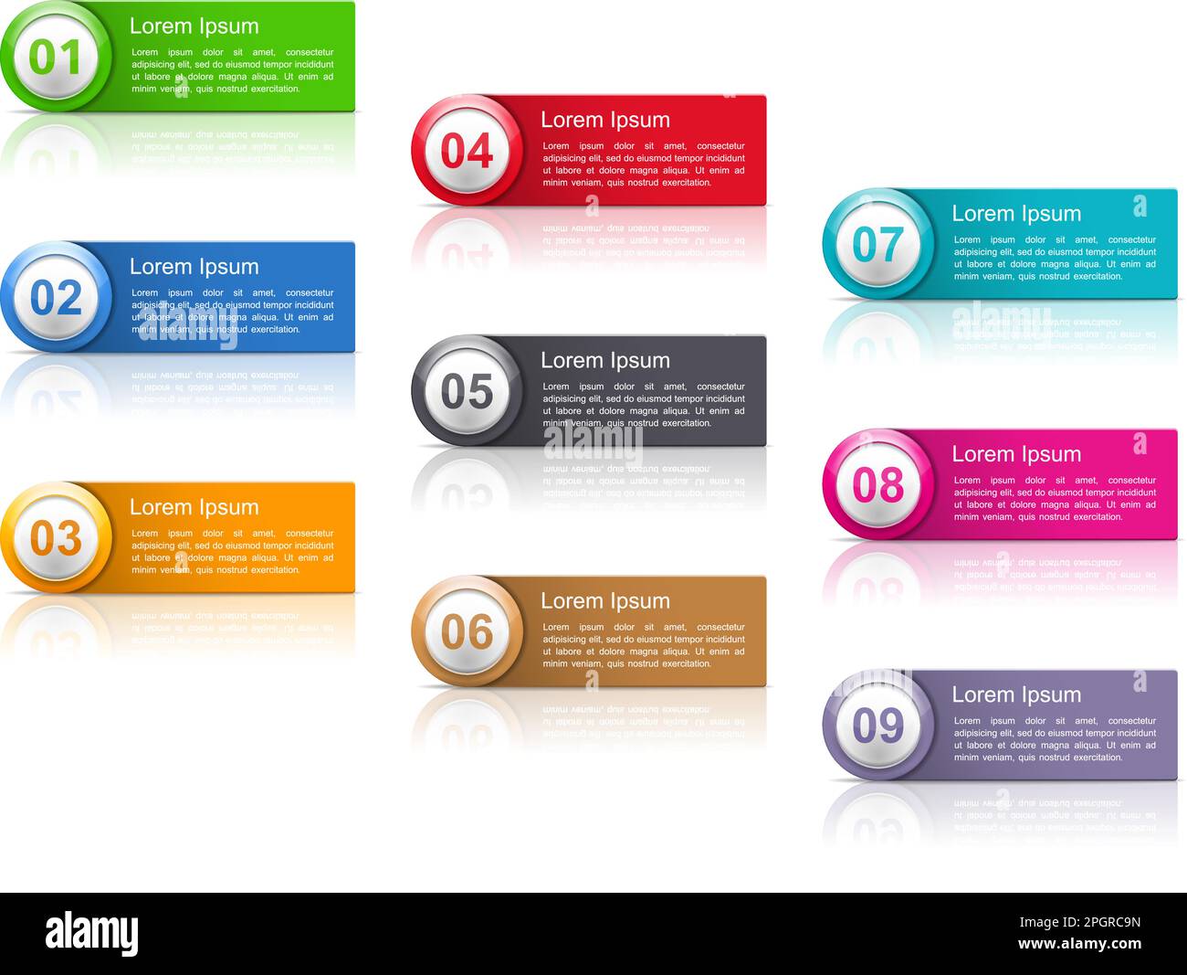 Set of banners with numbers, vector eps10 illustration Stock Vector ...