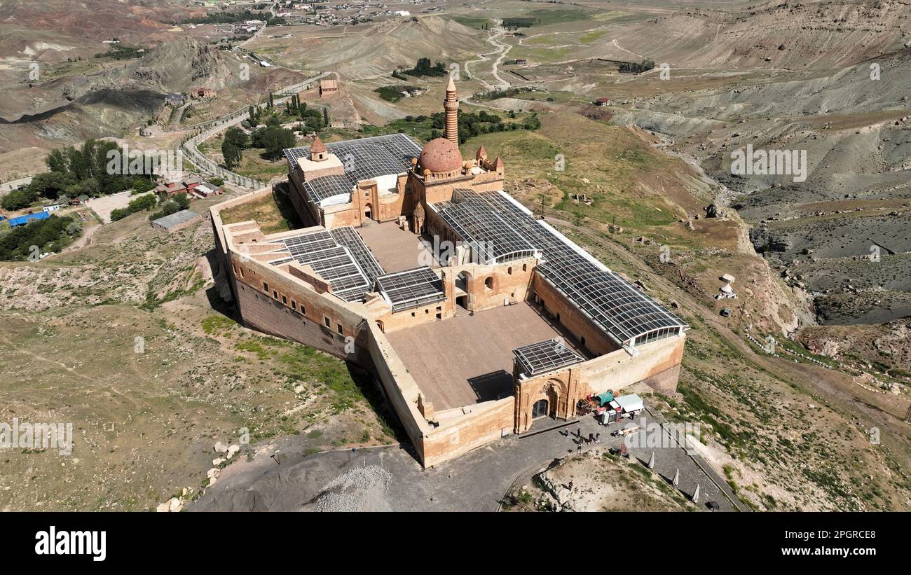 Ishak Pasha Palace in Agri. The palace was built in the 18th century ...