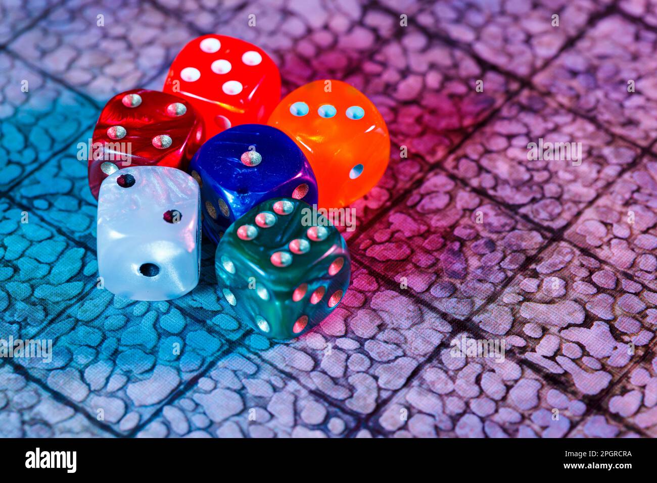 Dice for board game and role-playing game Stock Photo - Alamy