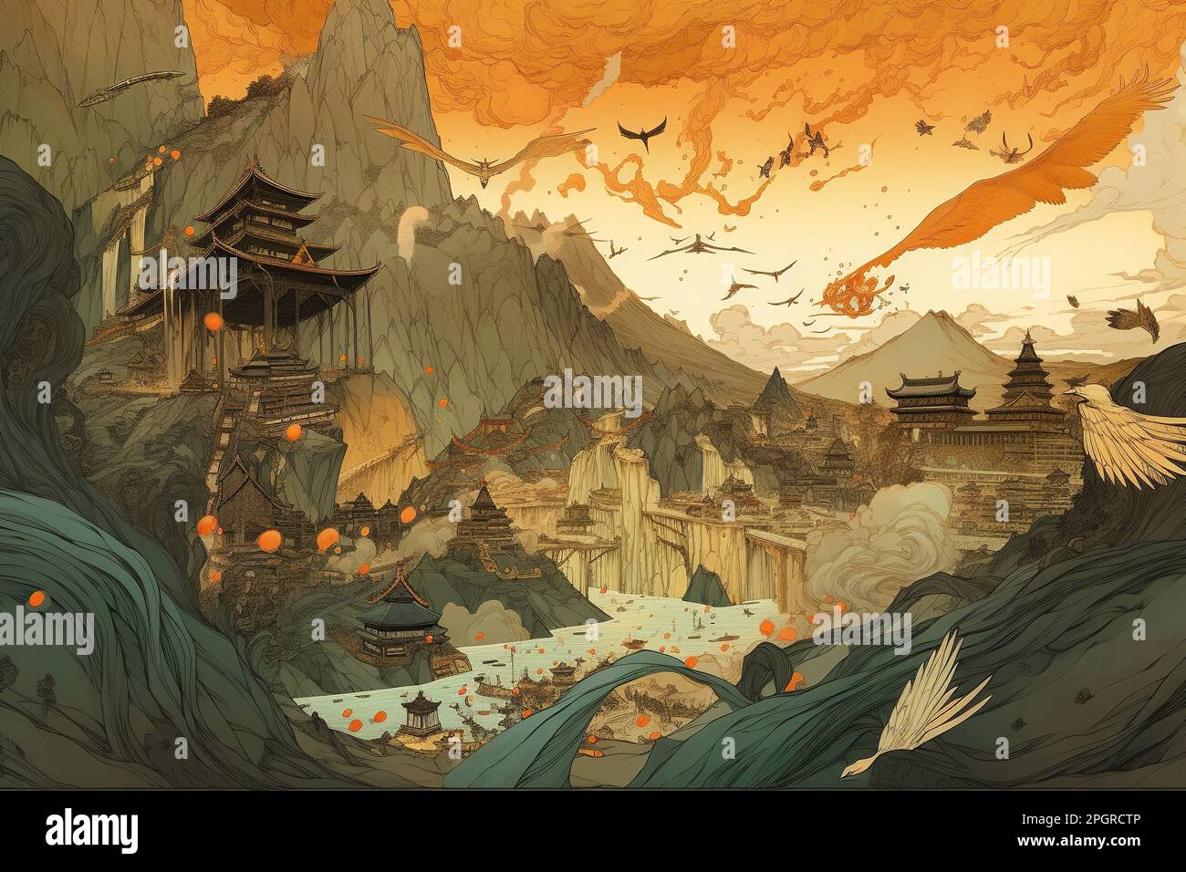 Medieval painting china hi-res stock photography and images - Alamy