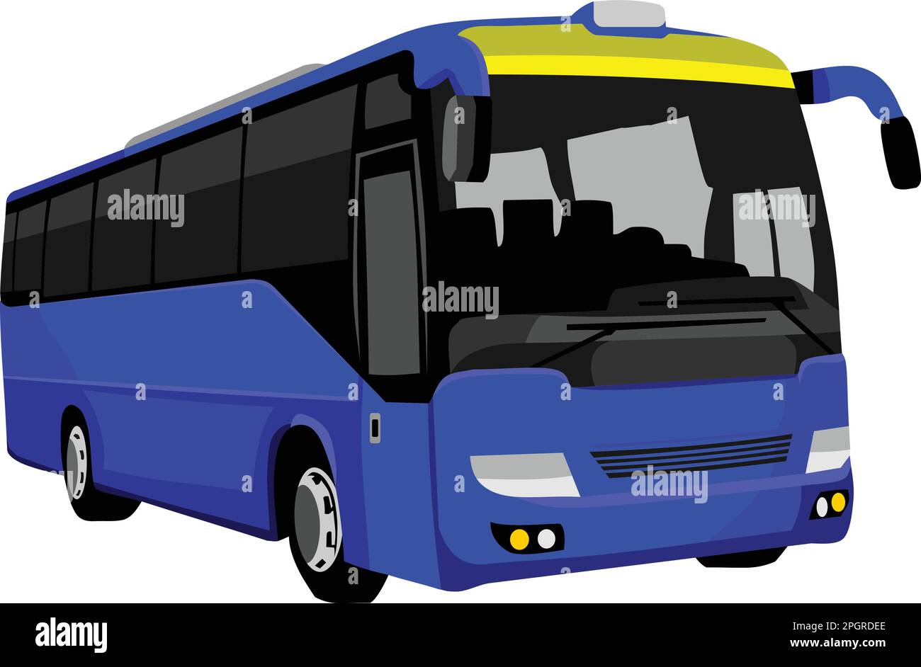Blue Bus Transportation Vector Stock Vector Image & Art - Alamy