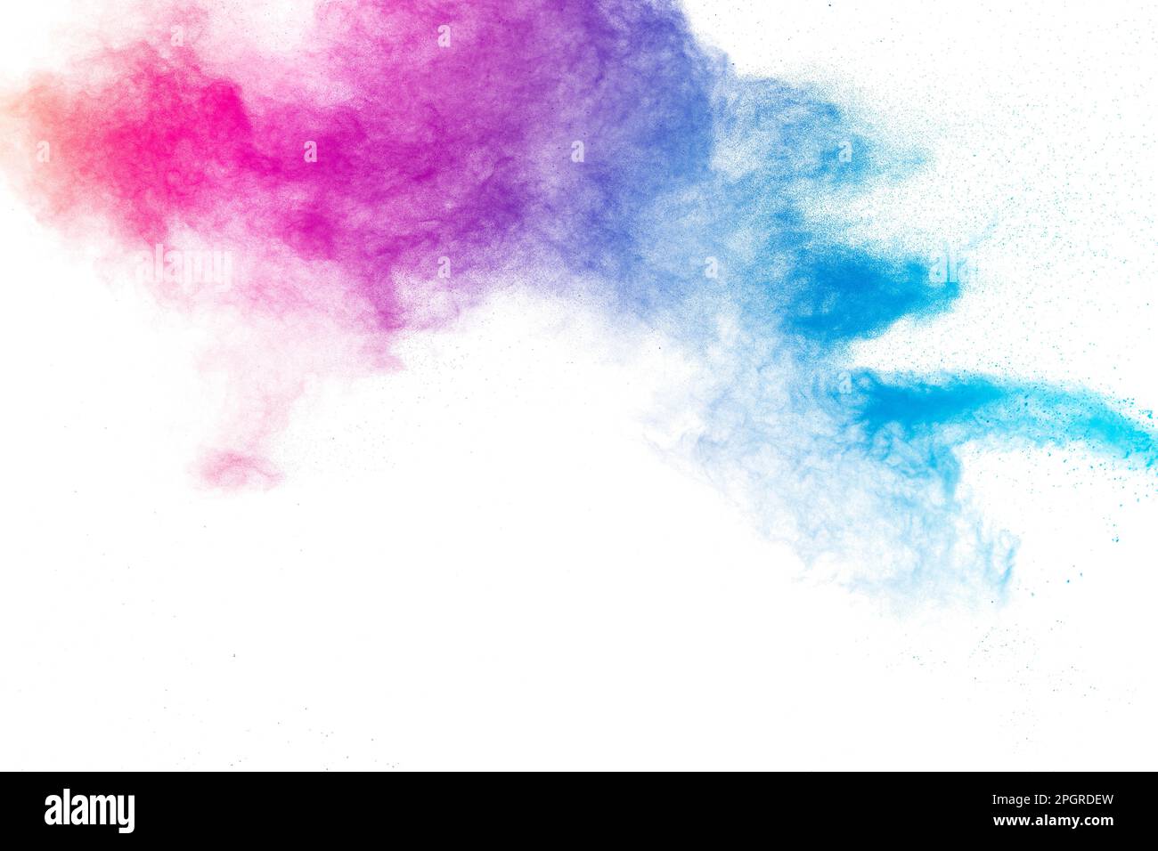 Multi colour powder explosion on white background. Launched colourful ...