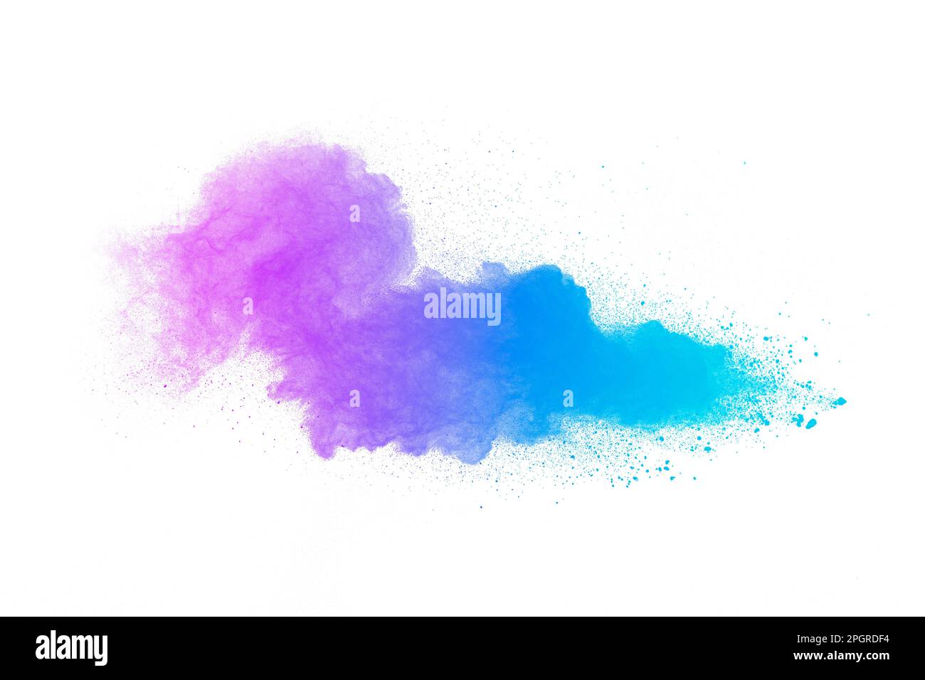 Multi colour powder explosion on white background. Launched colourful ...
