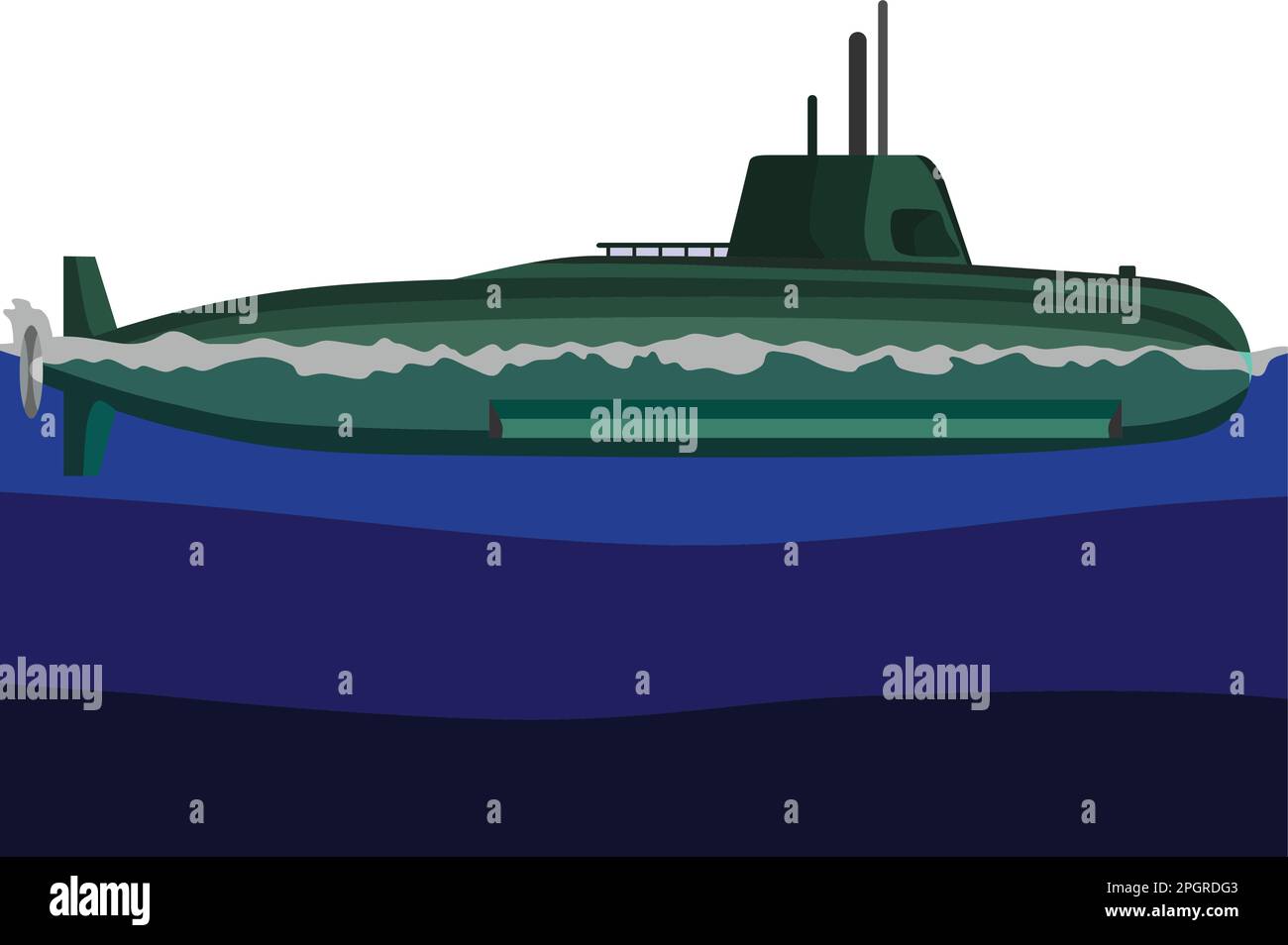 Submarine Water Transportation Vector Stock Vector Image & Art - Alamy