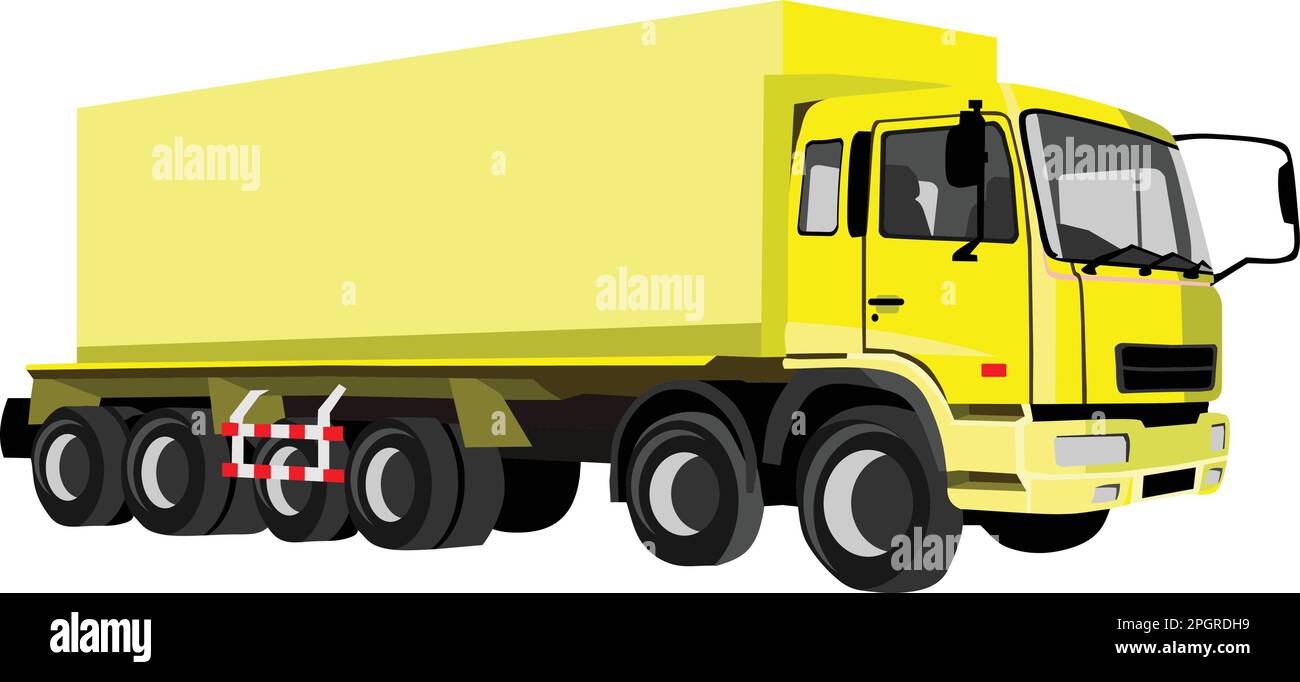 Container Truck Transportation Vector Stock Vector Image & Art - Alamy