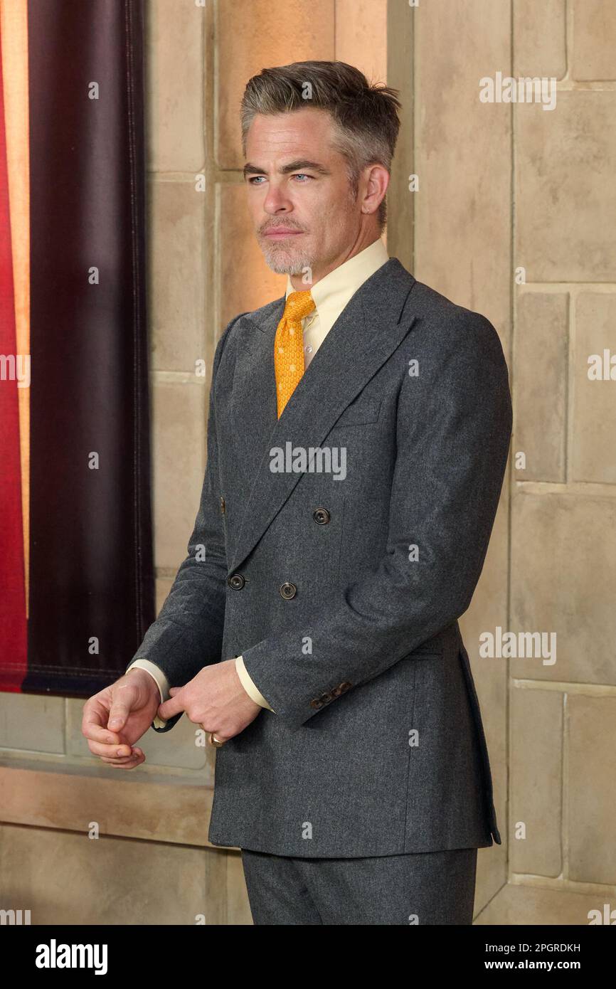 London, UK . 23 March, 2023 . Chris Pine pictured at the UK Premiere of ...
