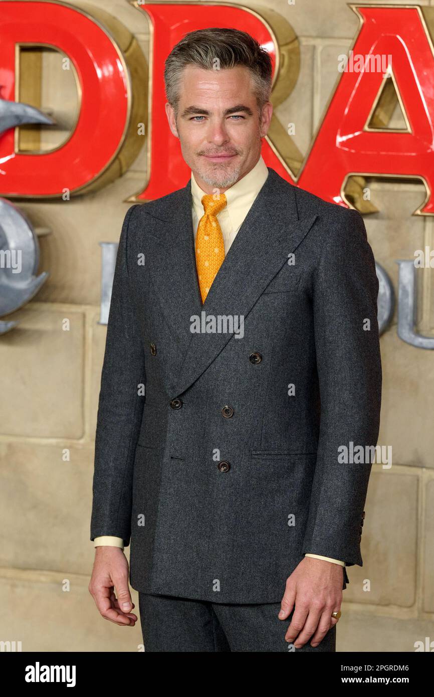 London, UK . 23 March, 2023 . Chris Pine pictured at the UK Premiere of ...