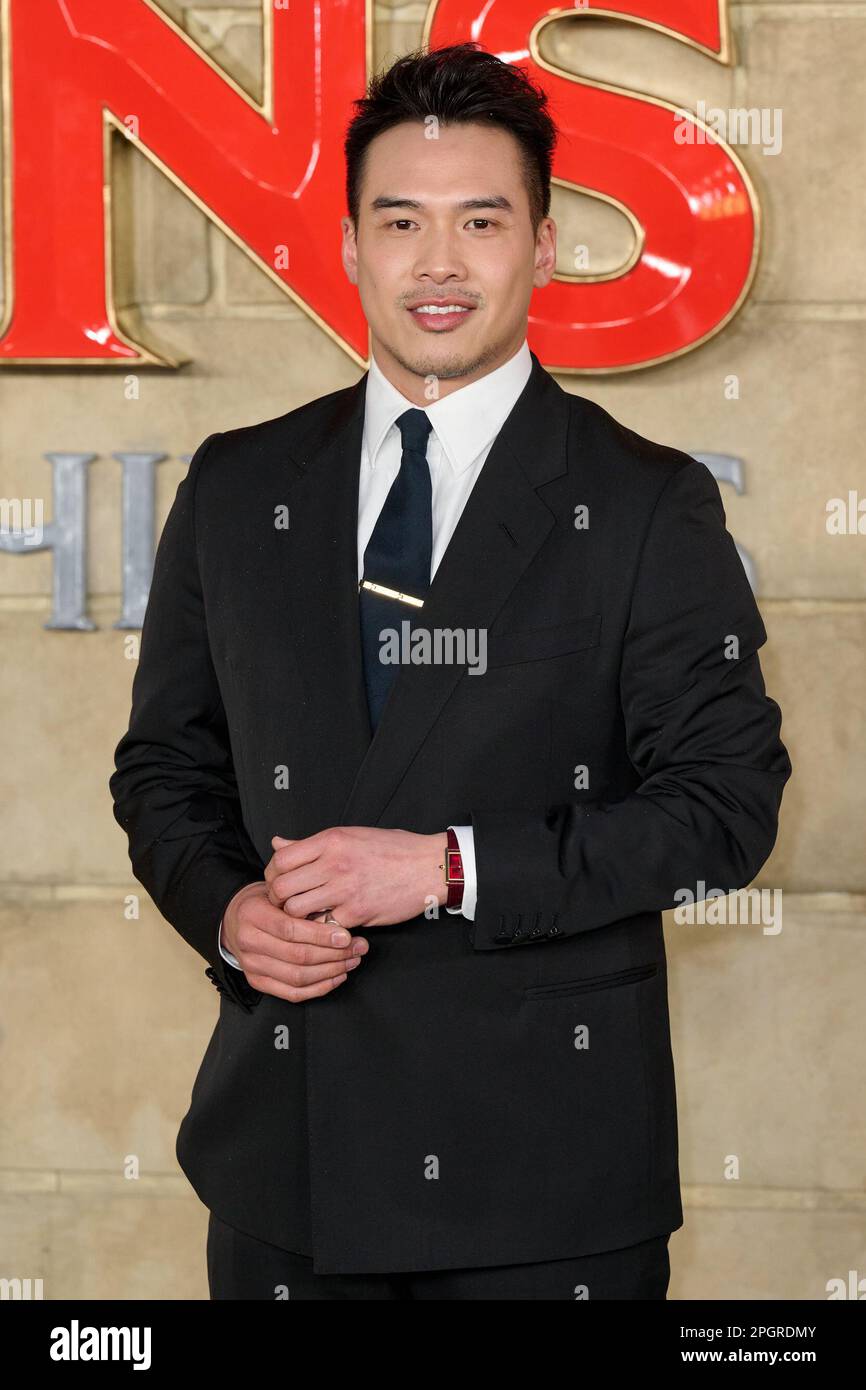 London, UK . 23 March, 2023 . Jason Wong pictured at the UK Premiere of ...