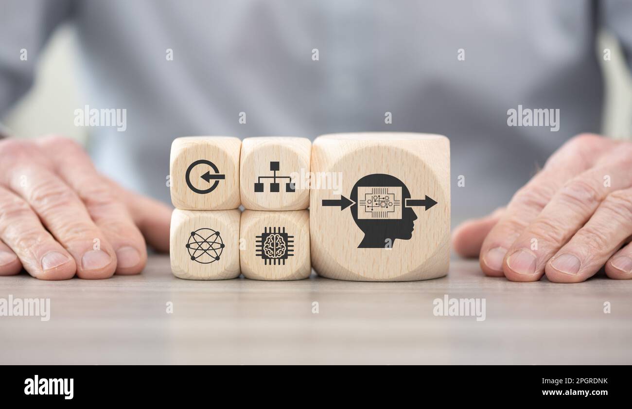 Wooden blocks with symbol of deep learning concept Stock Photo - Alamy