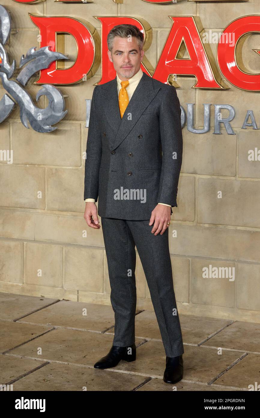 London, UK . 23 March, 2023 . Chris Pine pictured at the UK Premiere of ...