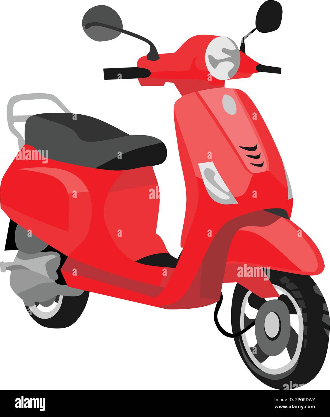 Red Scooter Motor Transportation Vector Stock Vector Image & Art - Alamy
