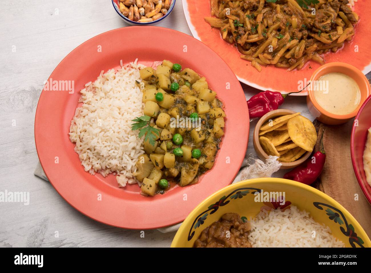 Cau cau mondongo a la italiana peruvian food Stock Photo - Alamy