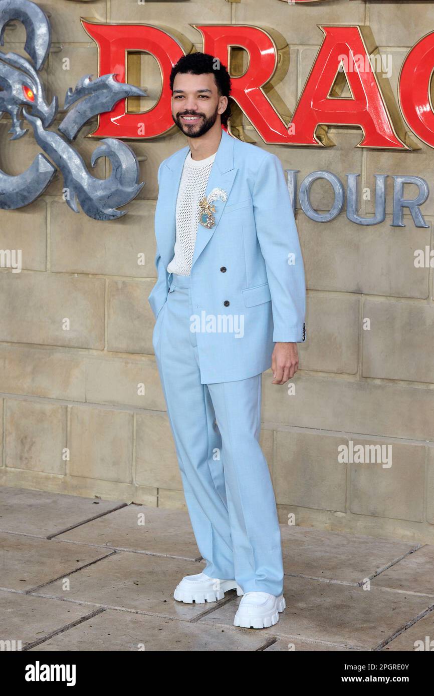 London, UK . 23 March, 2023 . Justice Smith pictured at the UK Premiere ...