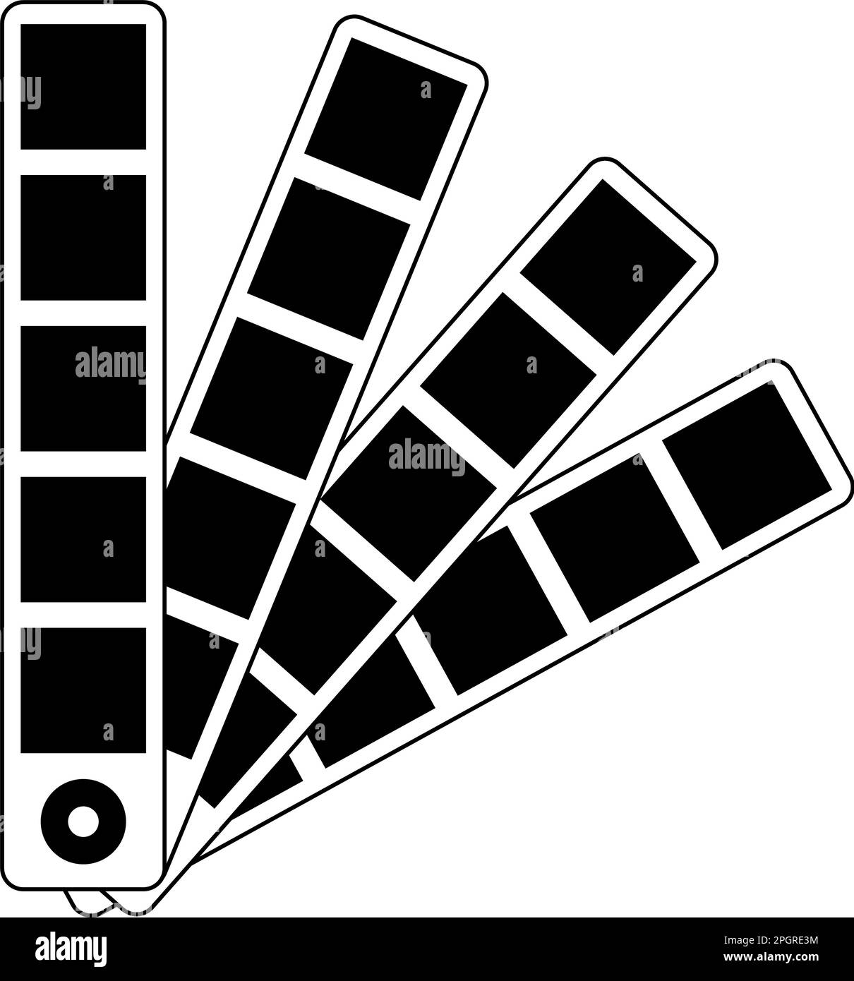 color palette guide icon on white background. color palette sign. chart ...