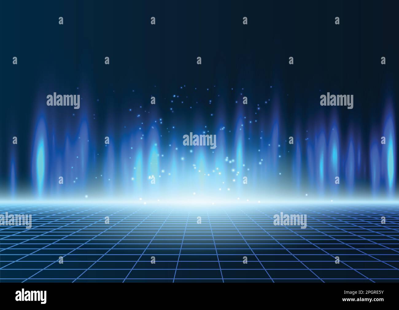 Modern techno design background with perspective grid Stock Vector ...