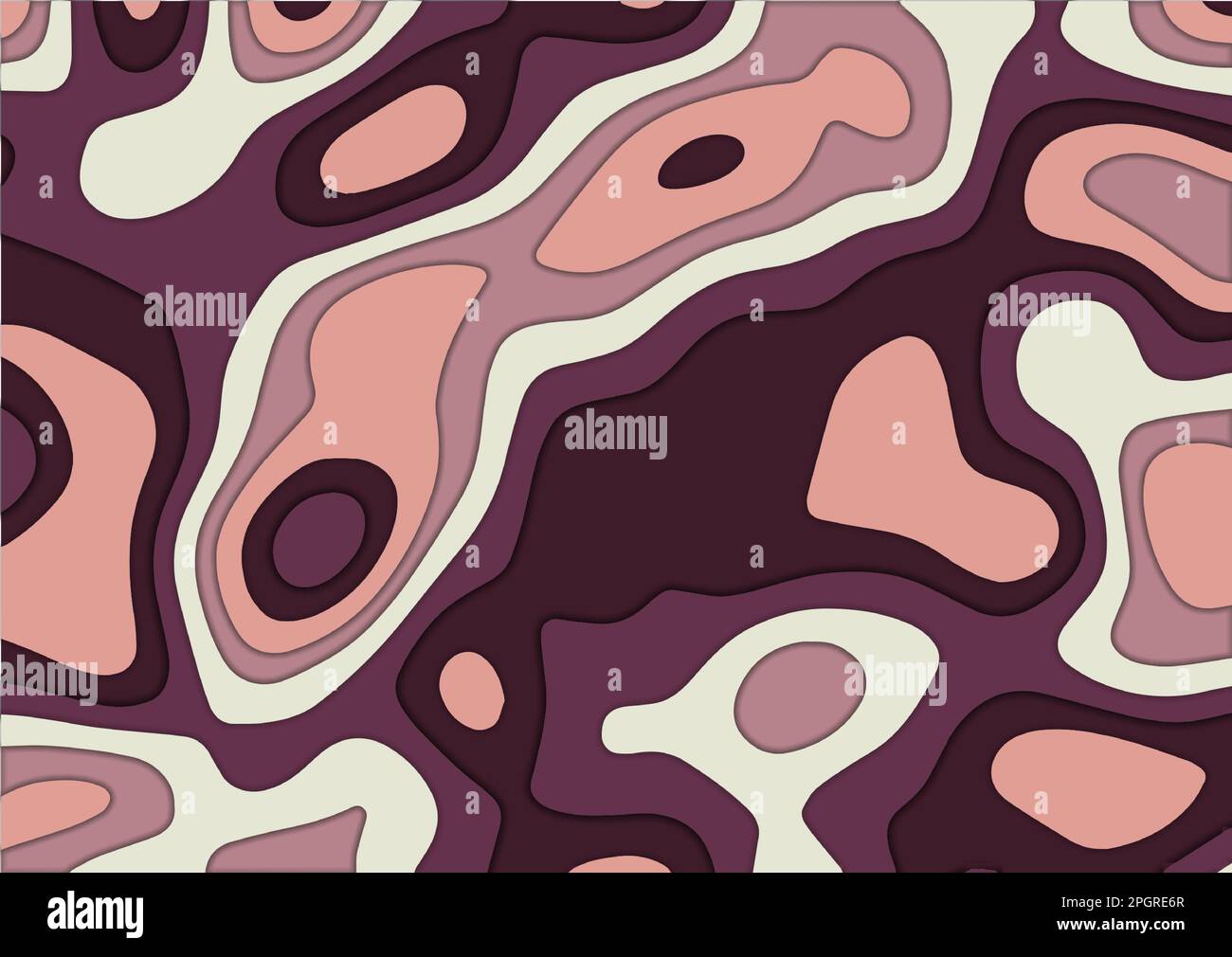 Abstract background with a paper cut style topography design Stock ...