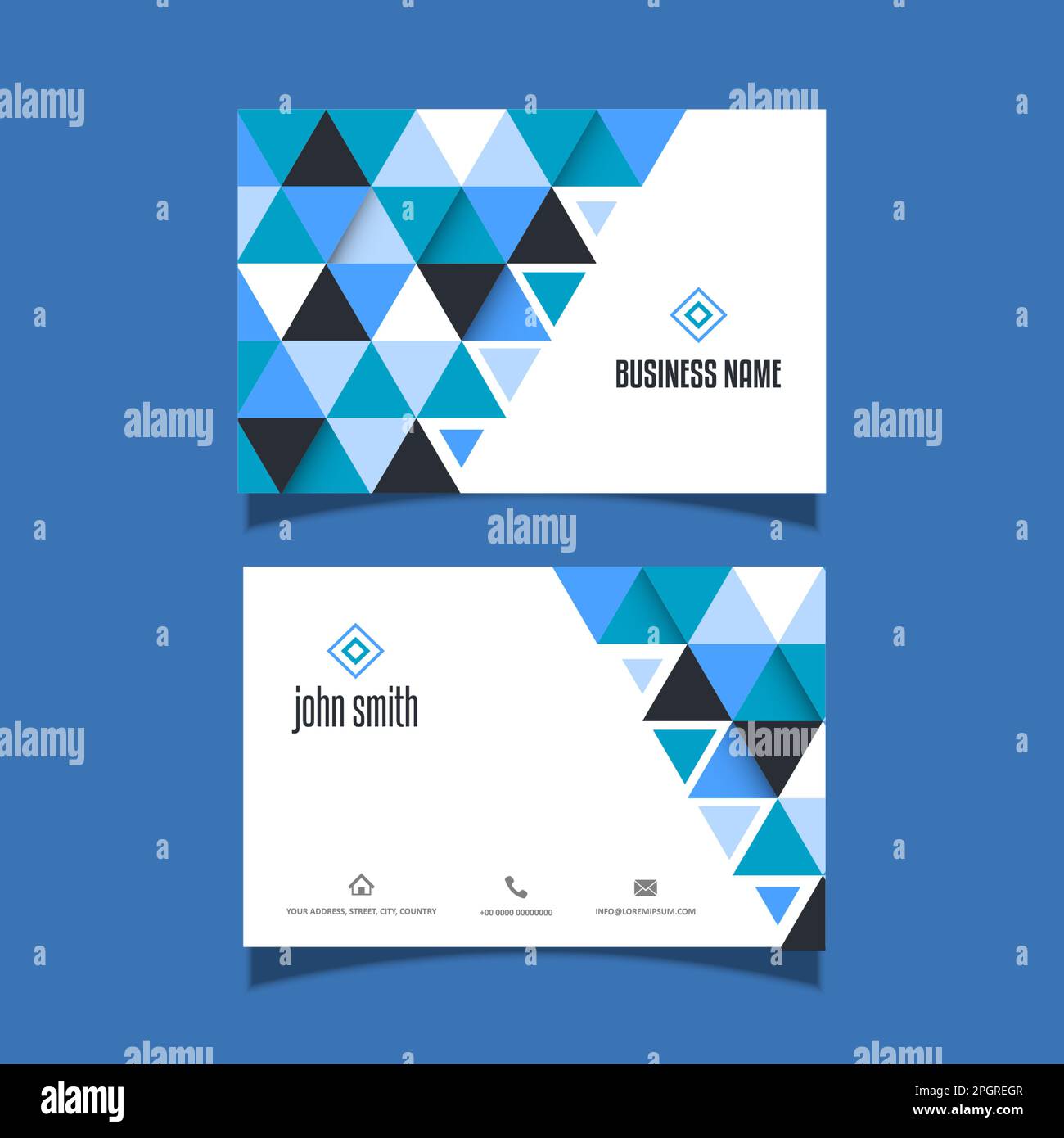 Business card with a minimal low poly design Stock Vector Image & Art ...