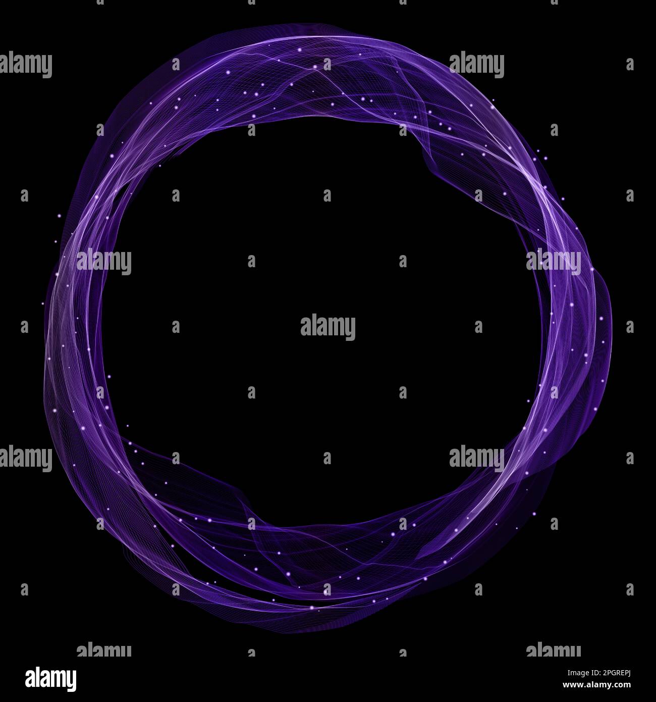 Magic circle with glowing lights and flowing lines design Stock Vector ...