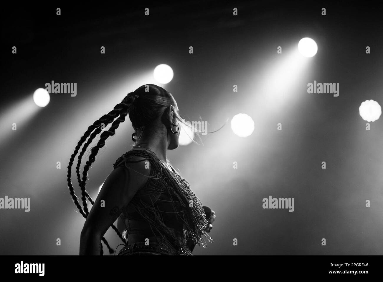 Florence, Italy. 23rd Mar, 2023. Gaia singing on stage during Gaia ...