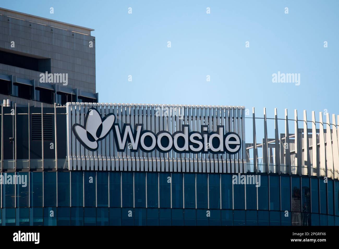 Perth, Australia - March 10, 2023: Woodside Plaza office building once ...