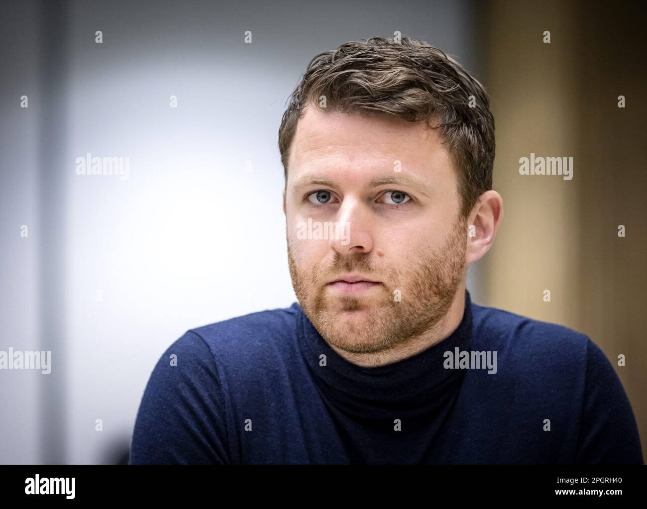 AMSTERDAM - Royce de Vries in the courtroom prior to the continuation ...
