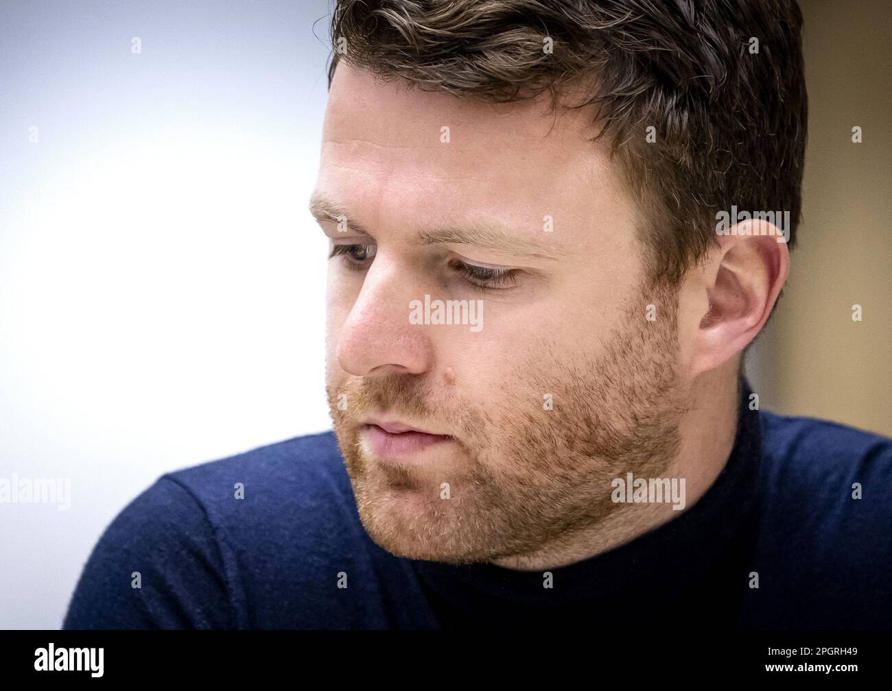 AMSTERDAM - Royce de Vries in the courtroom prior to the continuation ...
