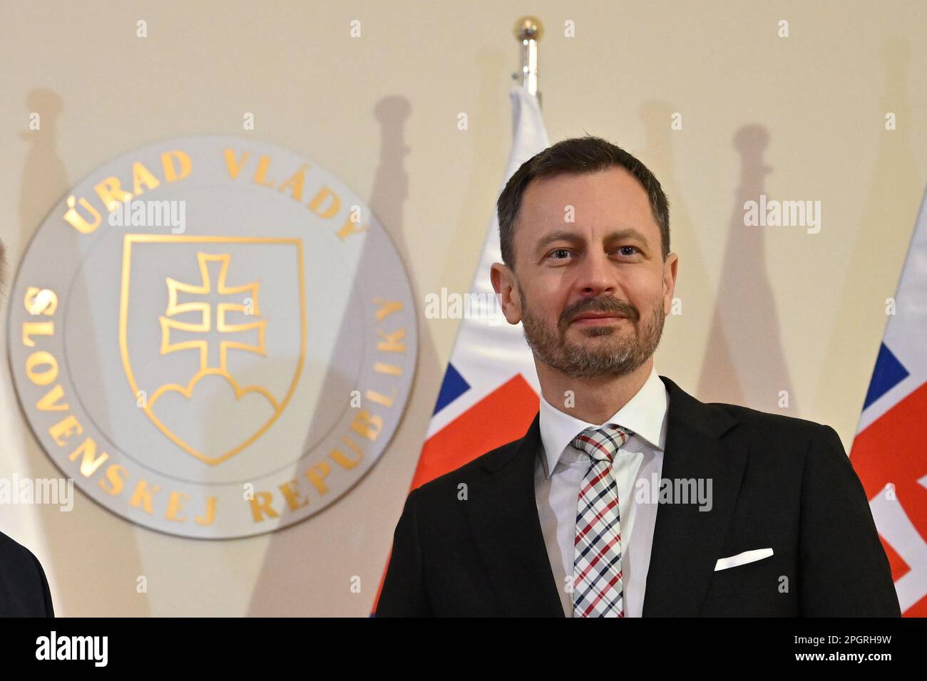 New Czech President Petr Pavel (not seen) begins a two-day visit to ...