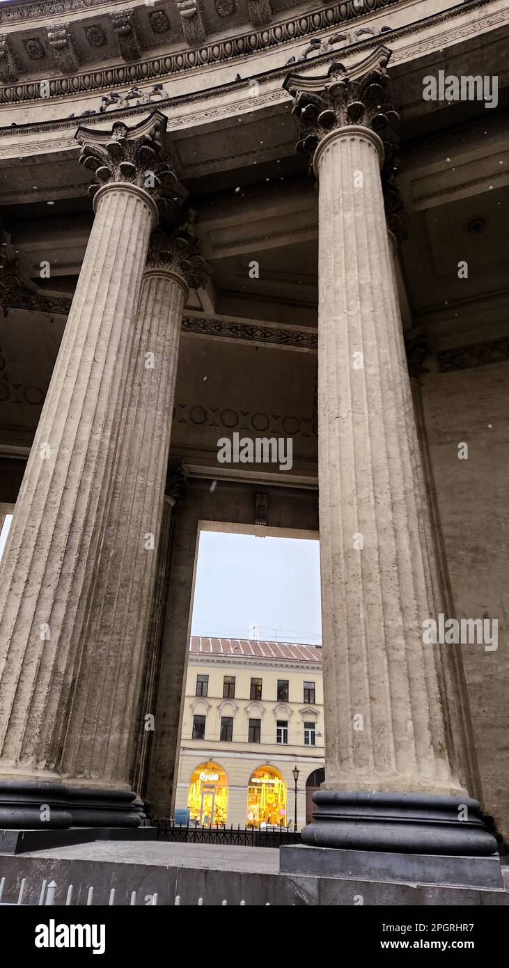 View of columns Kazan Cathedral, St. Petersburg, Russia. vertical photo. High quality photo ...