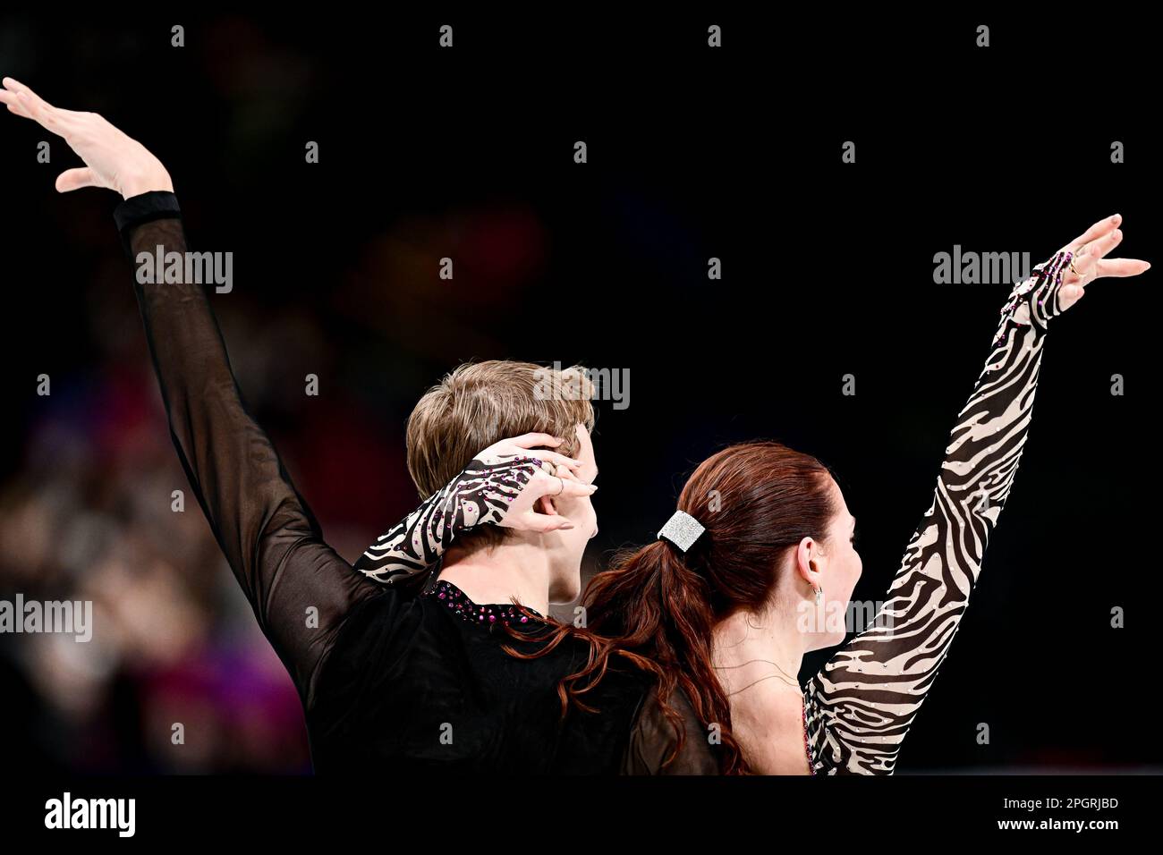 Adrienne CARHART & Oleksandr KOLOSOVSKYI (AZE), during Ice Dance Rhythm ...