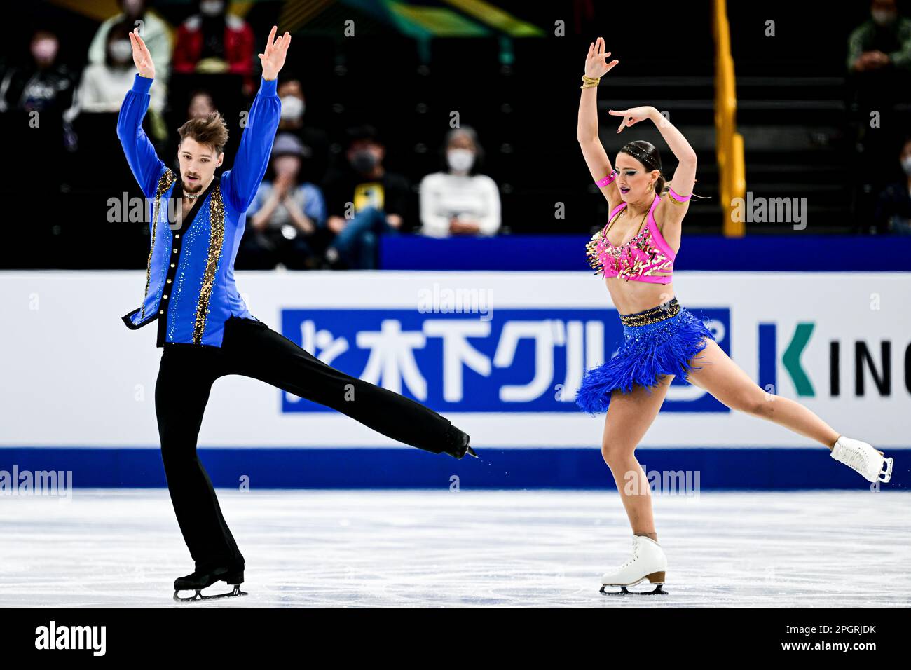 Aurelija IPOLITO & Luke RUSSELL (LAT), during Ice Dance Rhythm Dance ...