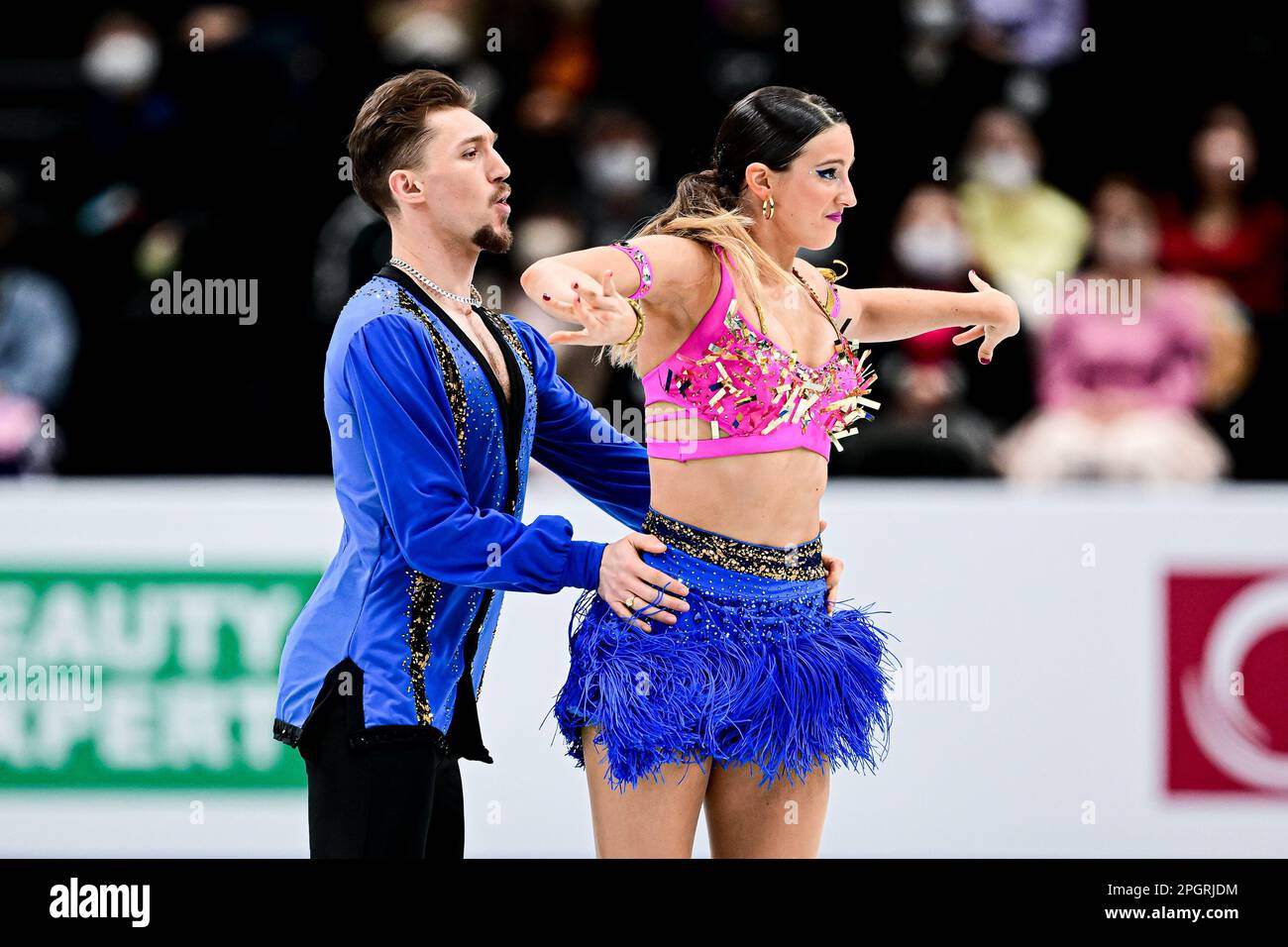Aurelija IPOLITO & Luke RUSSELL (LAT), during Ice Dance Rhythm Dance ...
