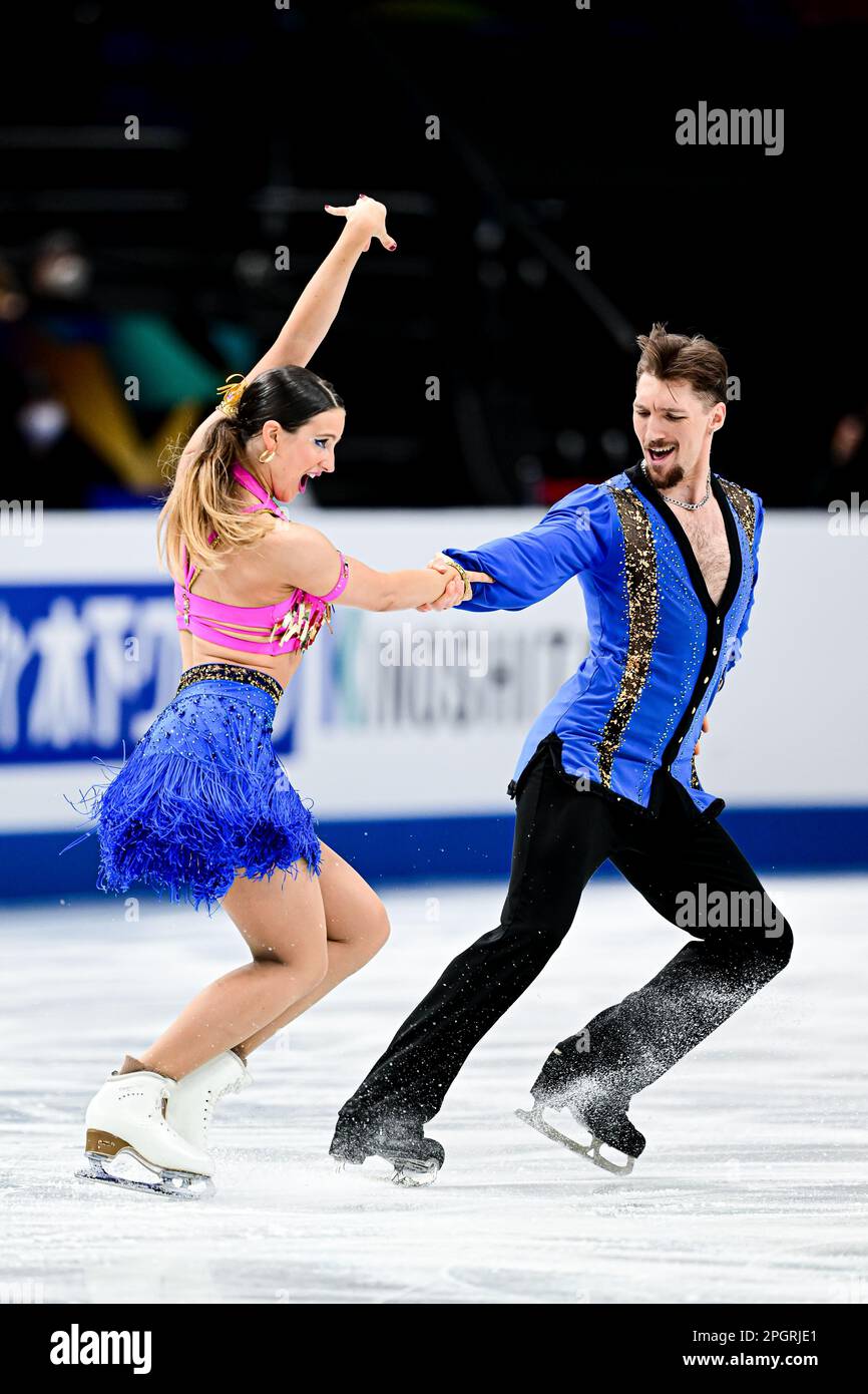 Aurelija IPOLITO & Luke RUSSELL (LAT), during Ice Dance Rhythm Dance ...