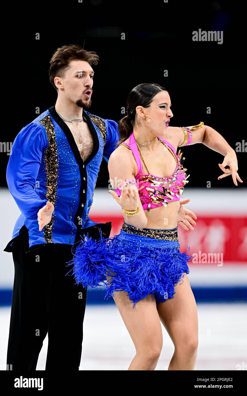 Aurelija IPOLITO & Luke RUSSELL (LAT), during Ice Dance Rhythm Dance ...