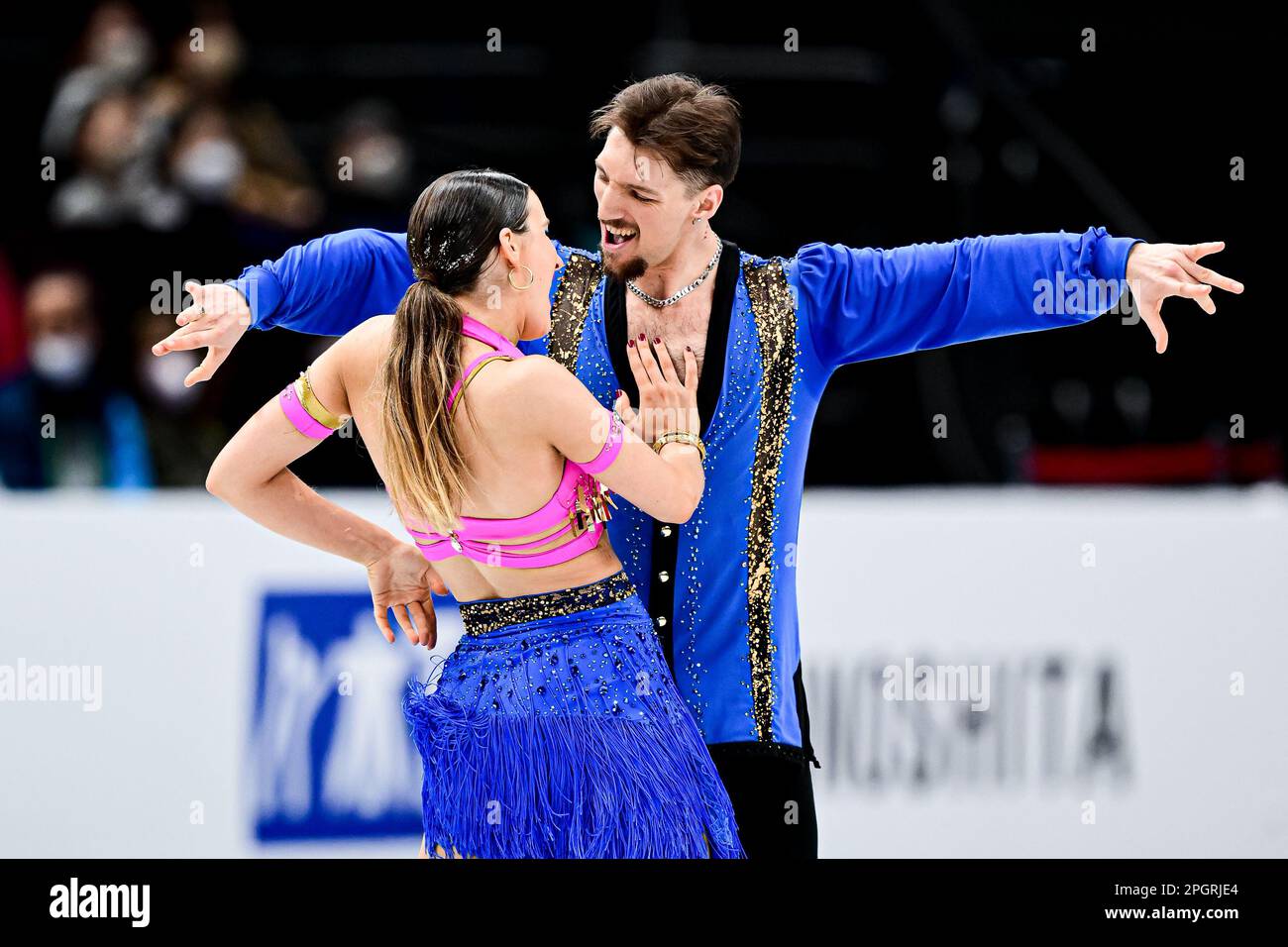 Aurelija IPOLITO & Luke RUSSELL (LAT), during Ice Dance Rhythm Dance ...