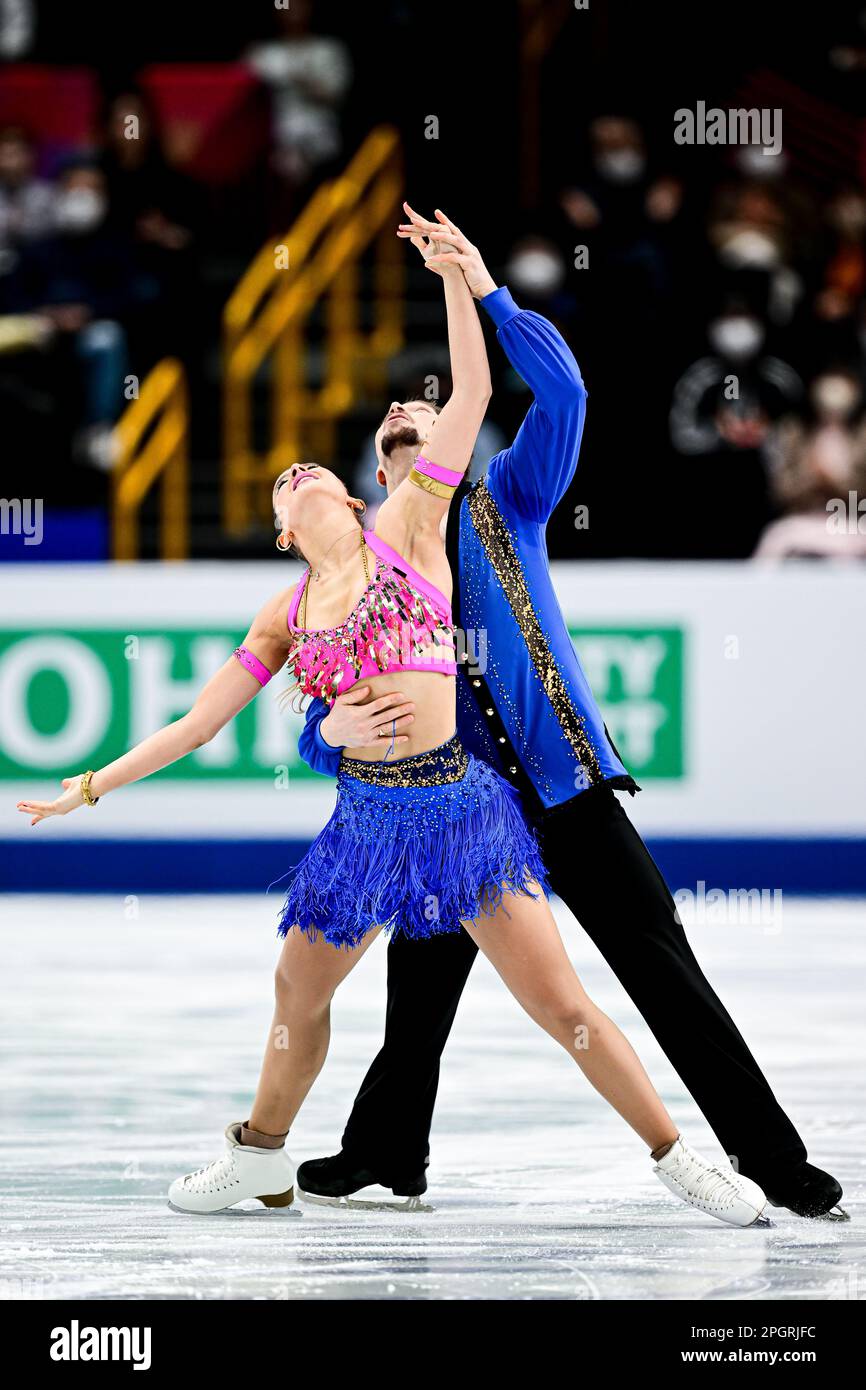 Aurelija IPOLITO & Luke RUSSELL (LAT), during Ice Dance Rhythm Dance ...