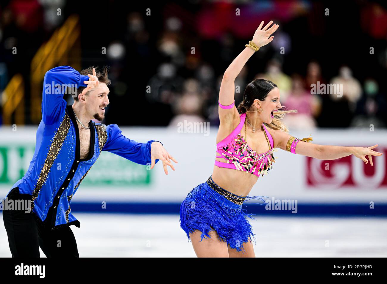 Aurelija IPOLITO & Luke RUSSELL (LAT), during Ice Dance Rhythm Dance ...