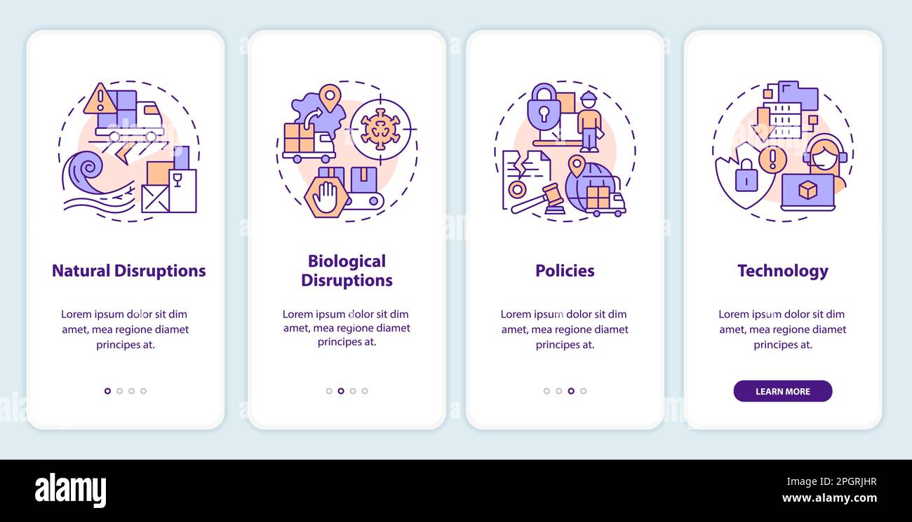 Supply Chain Disruptions Onboarding Mobile App Screen Stock Vector Image And Art Alamy