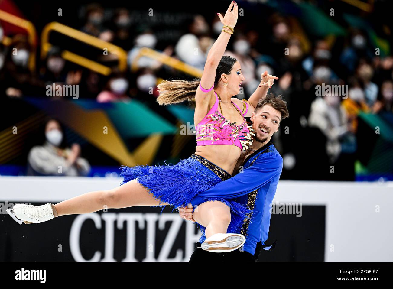 Aurelija IPOLITO & Luke RUSSELL (LAT), during Ice Dance Rhythm Dance ...
