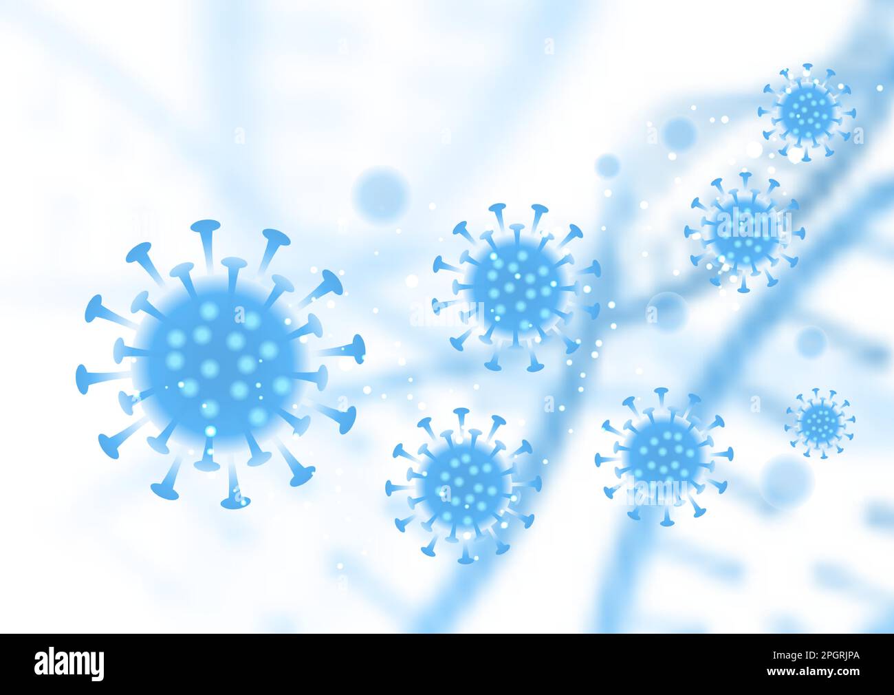 Medical background with abstract virus cells depicting global pandemic ...