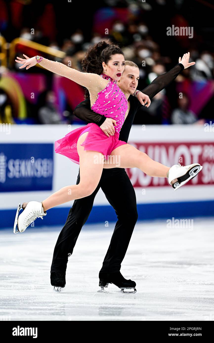 Olivia Josephine SHILLING & Leo BAETEN (BEL), during Ice Dance Rhythm Dance, at the ISU World ...