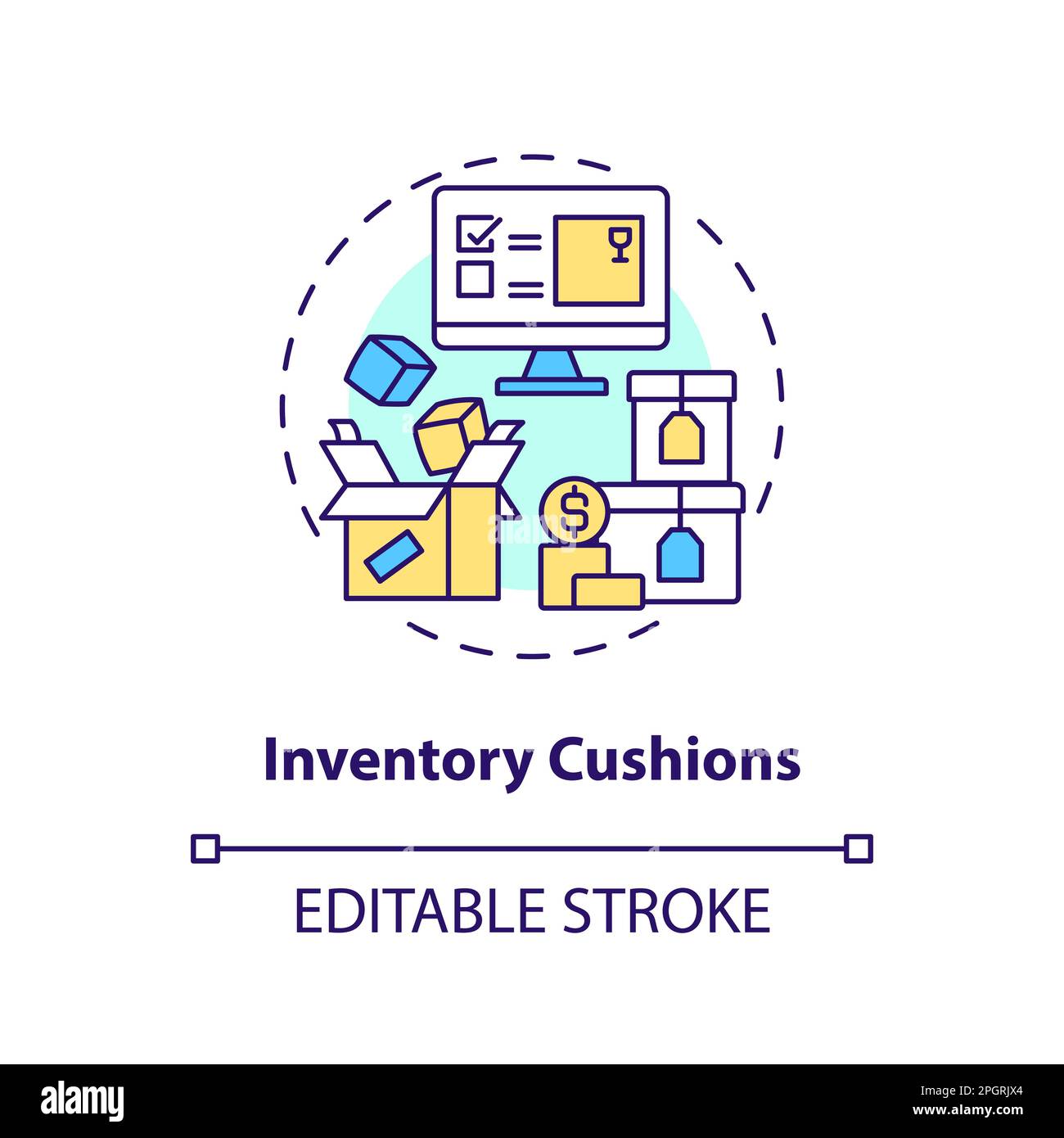 Inventory cushions concept icon Stock Vector Image & Art - Alamy