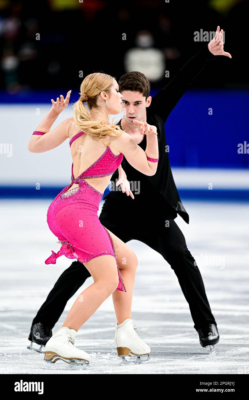 Sofia VAL & Asaf KAZIMOV (ESP), during Ice Dance Rhythm Dance, at the ...