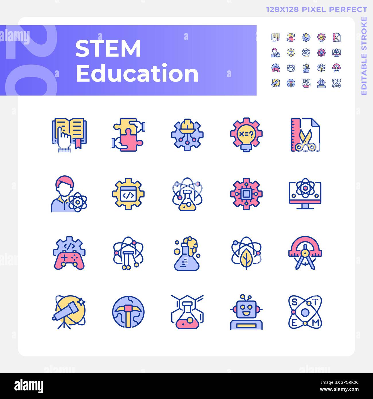 Big set of education icon clipart hi-res stock photography and images ...