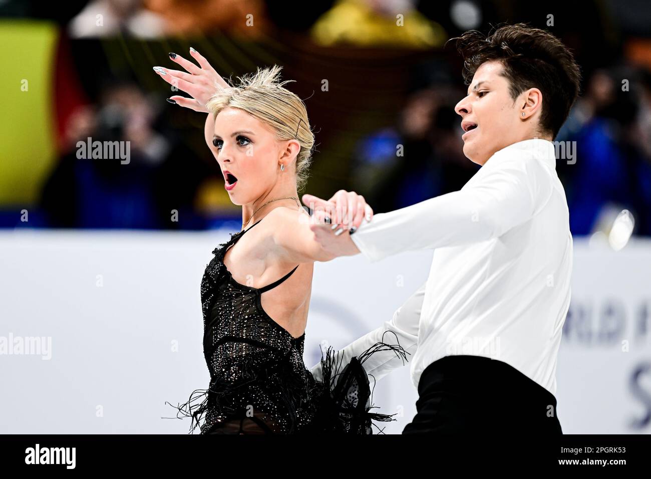 Solene MAZINGUE & Marko Jevgeni GAIDAJENKO (EST), during Ice Dance ...